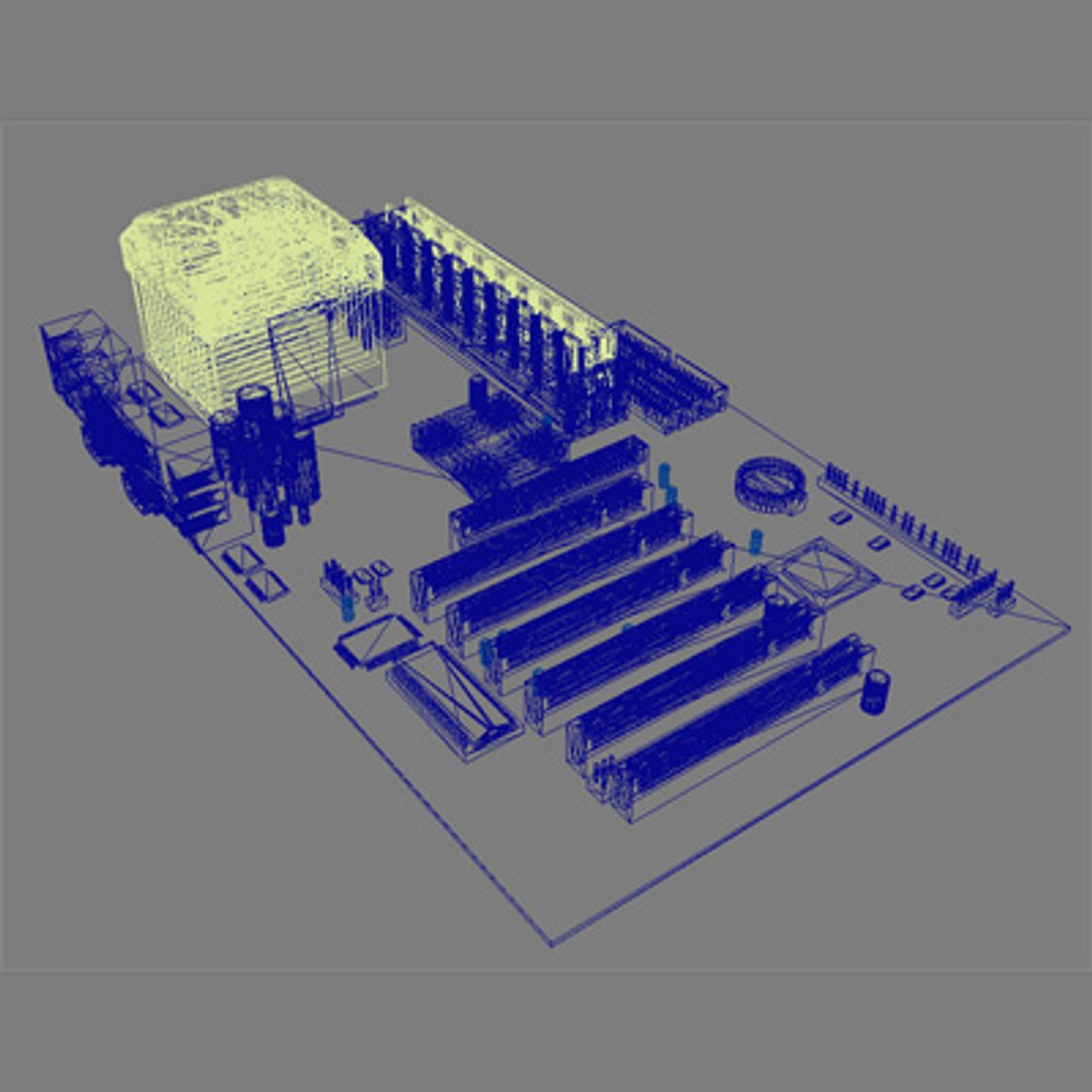 3d motherboard model