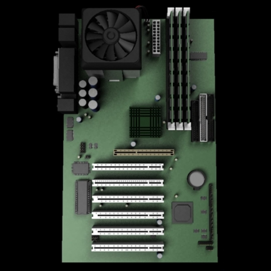 3d motherboard model