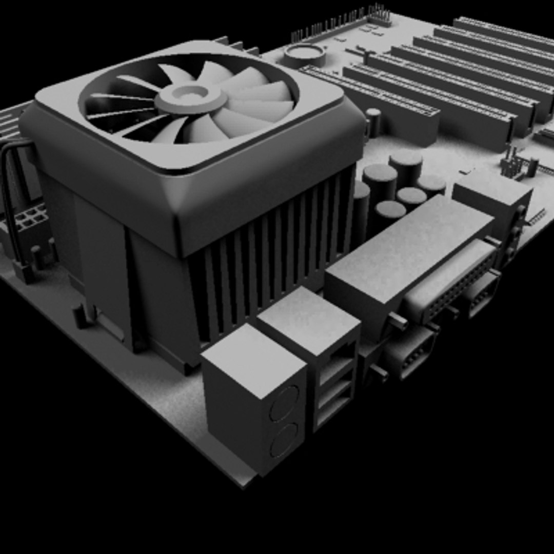 3d motherboard model