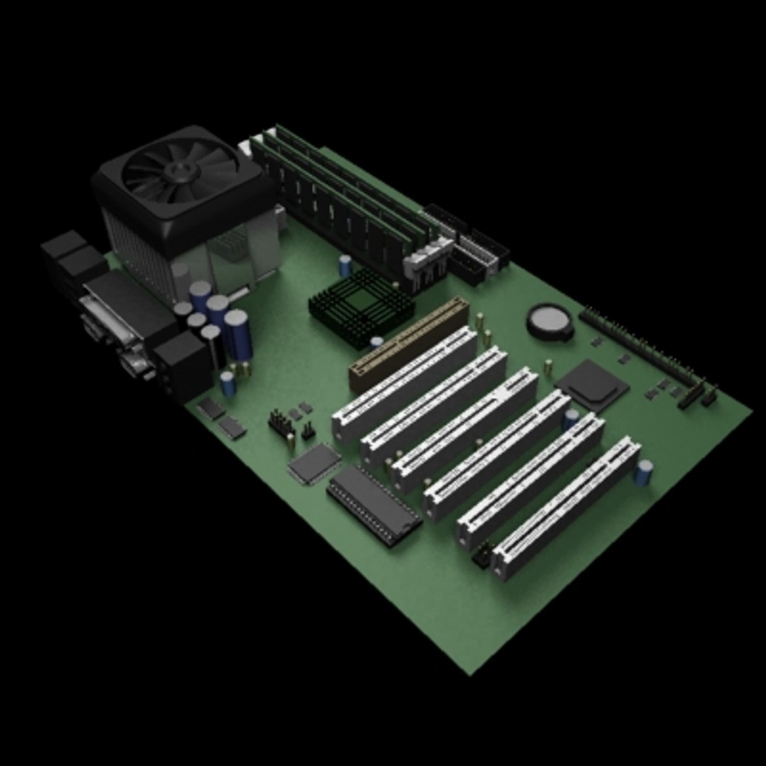 3d motherboard model