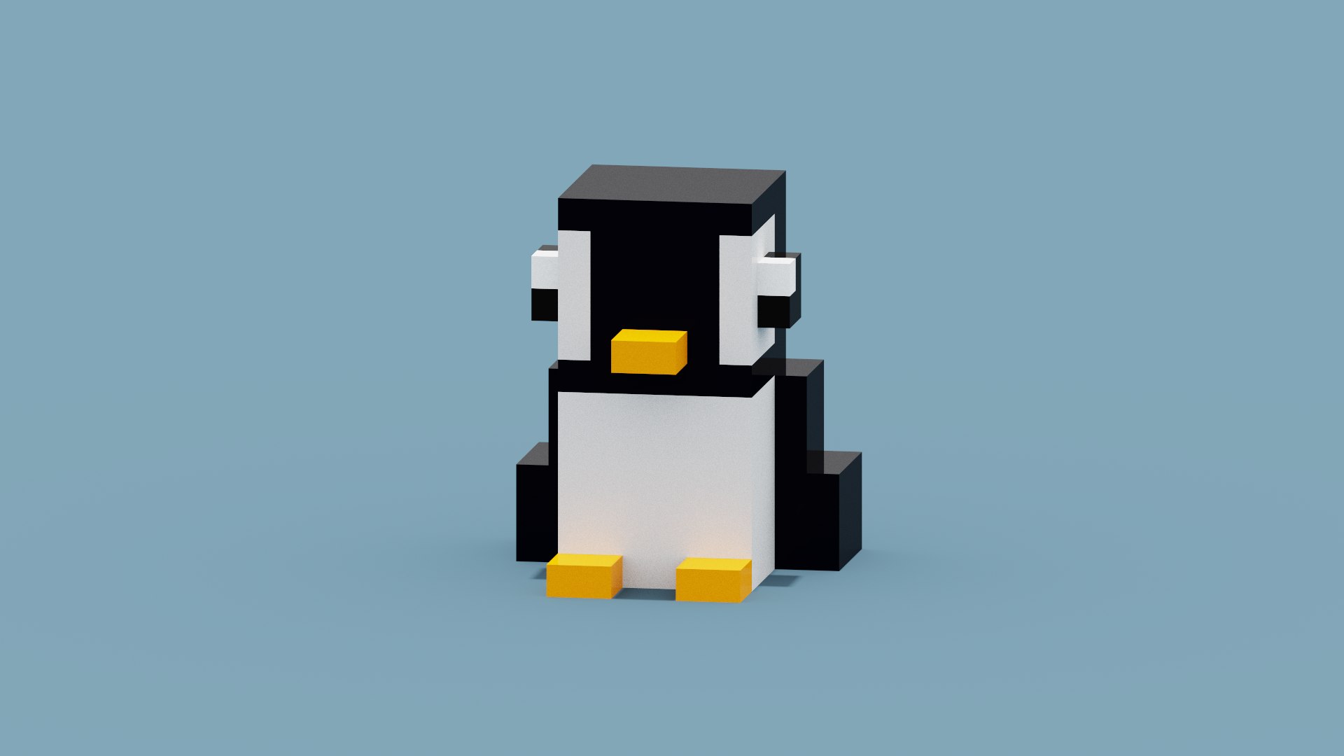 3D Voxel Penguin - TurboSquid 1902480