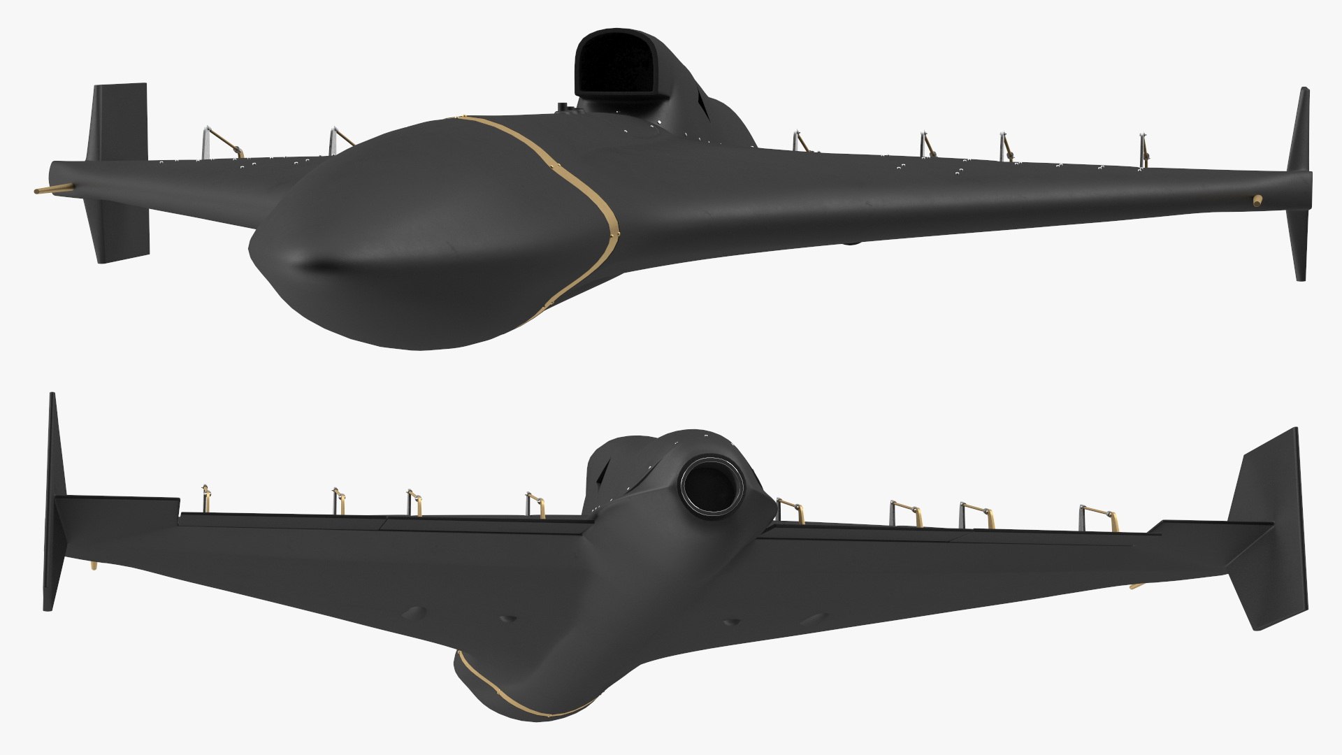 3D Model Shahed 238 Kamikaze Drone Black Rigged - TurboSquid 2234556