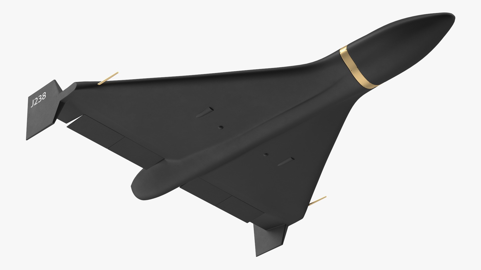 3D Model Shahed 238 Kamikaze Drone Black Rigged - TurboSquid 2234556