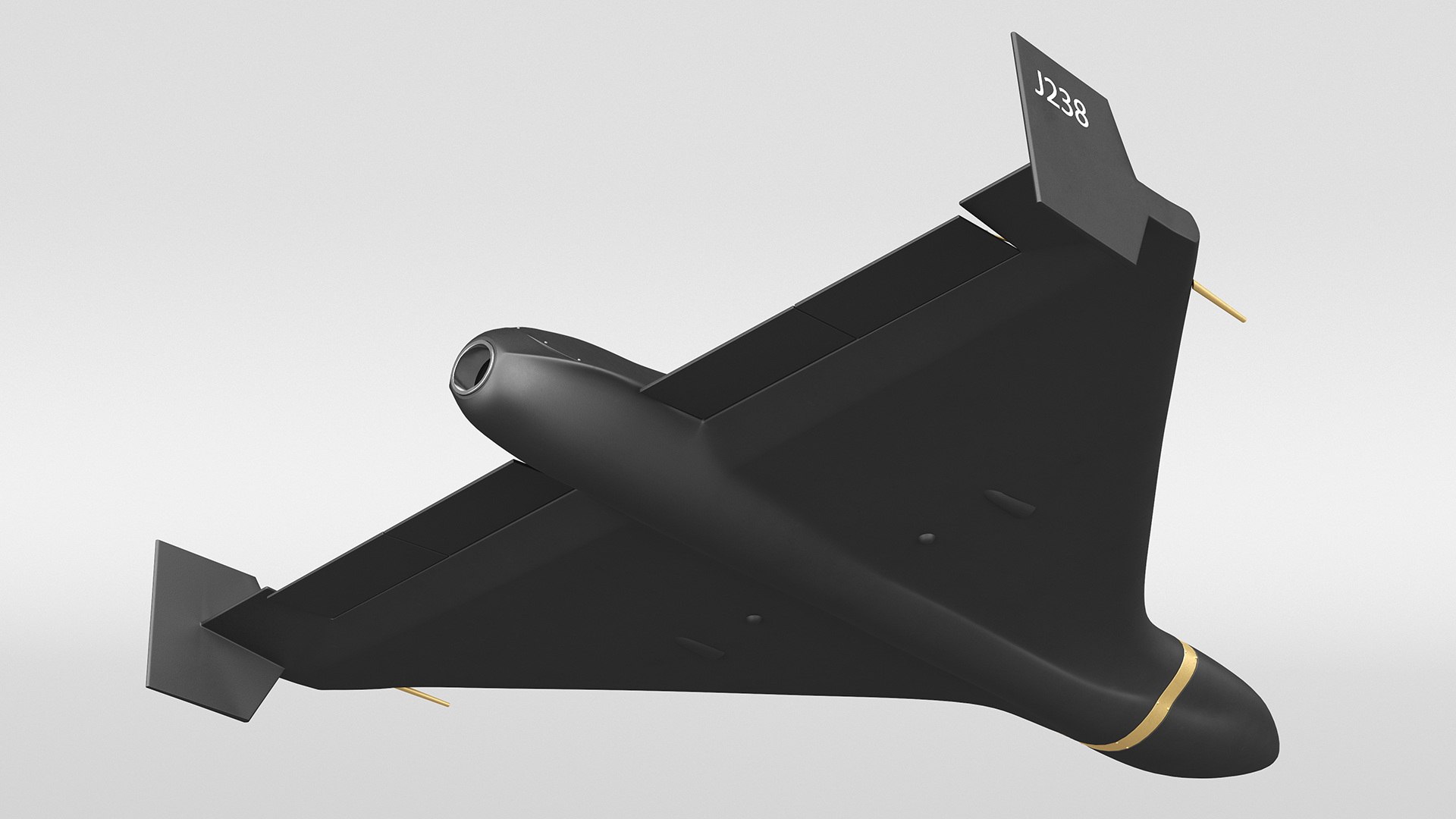 3D Model Shahed 238 Kamikaze Drone Black Rigged - TurboSquid 2234556