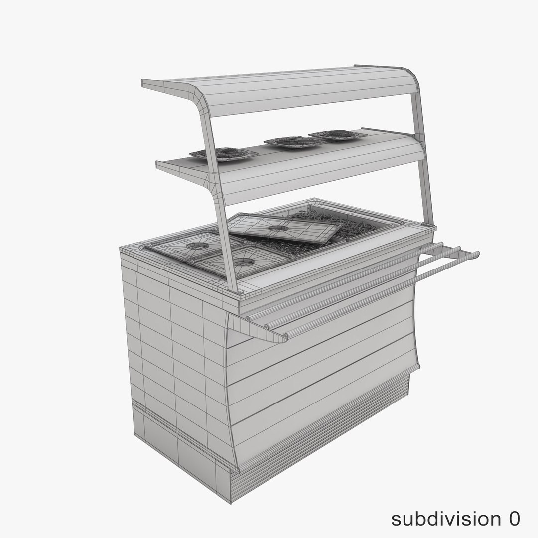 3D Kitchen Equipment Serving Lines Model - TurboSquid 1255386