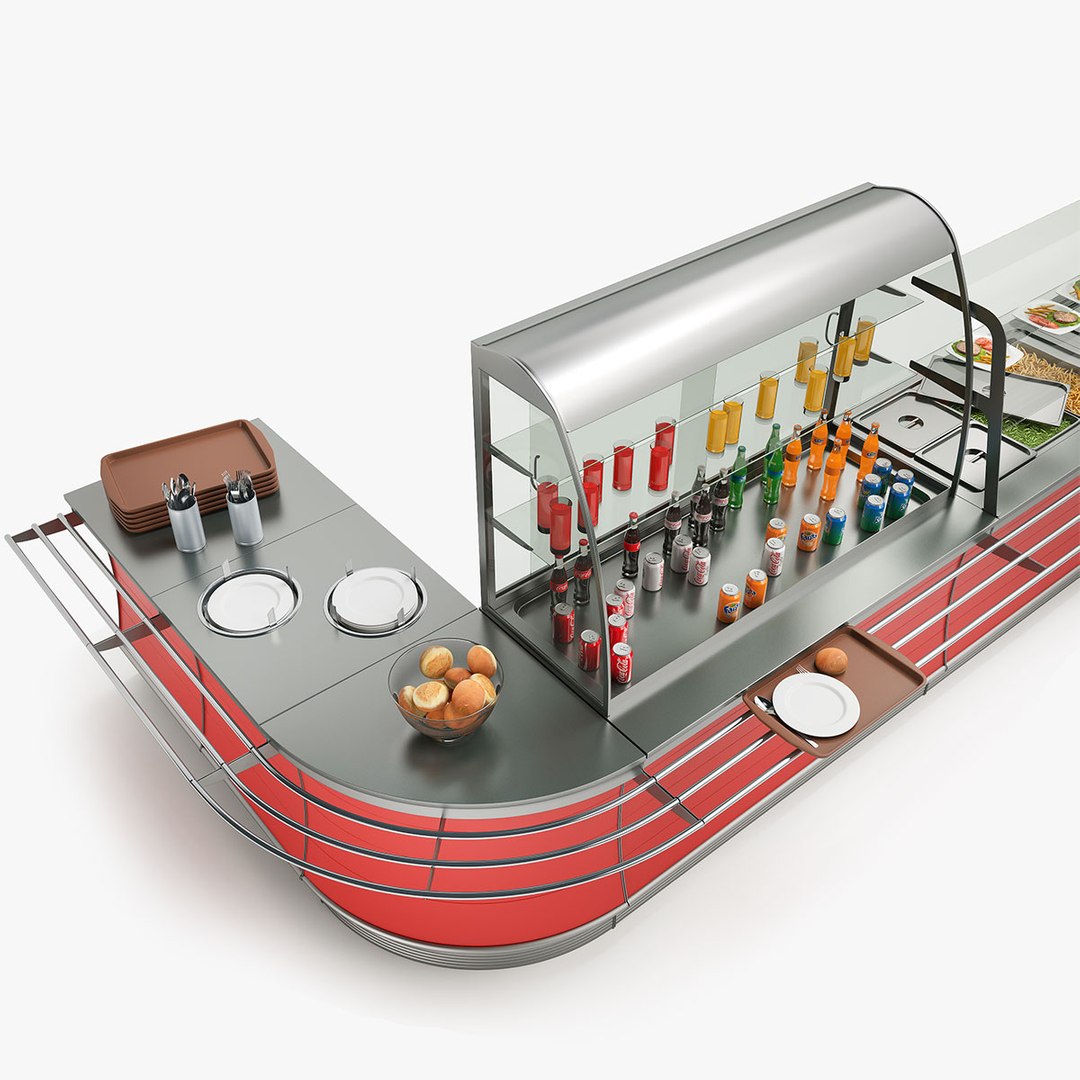 3D Kitchen Equipment Serving Lines Model - TurboSquid 1255386