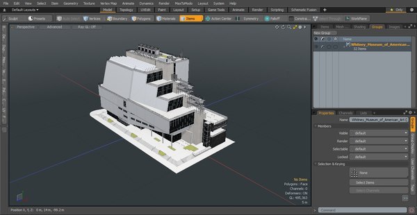 modelo 3d Museo Whitney de Arte Americano - TurboSquid 1843129