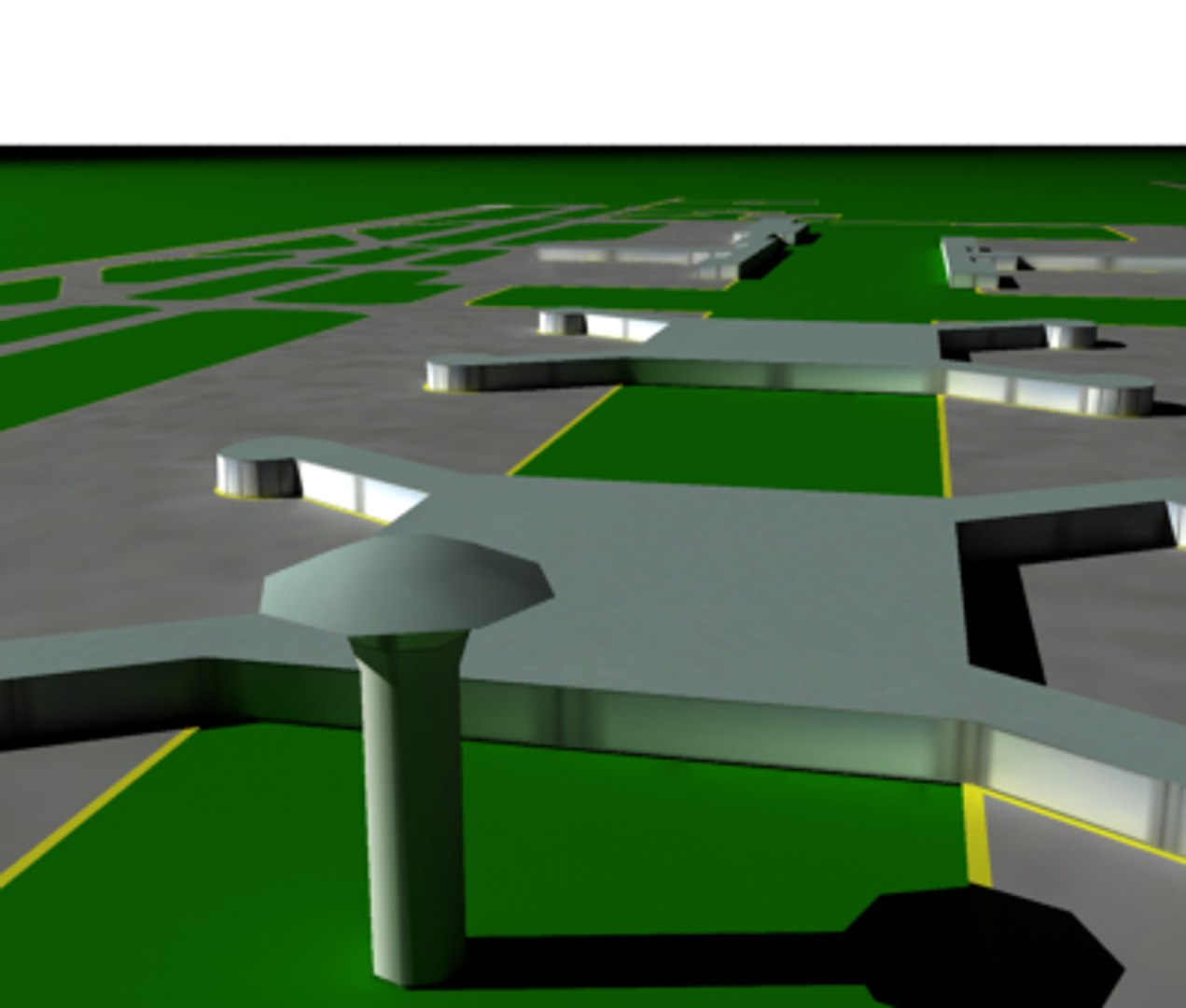 3d Houston Airport Runway Model
