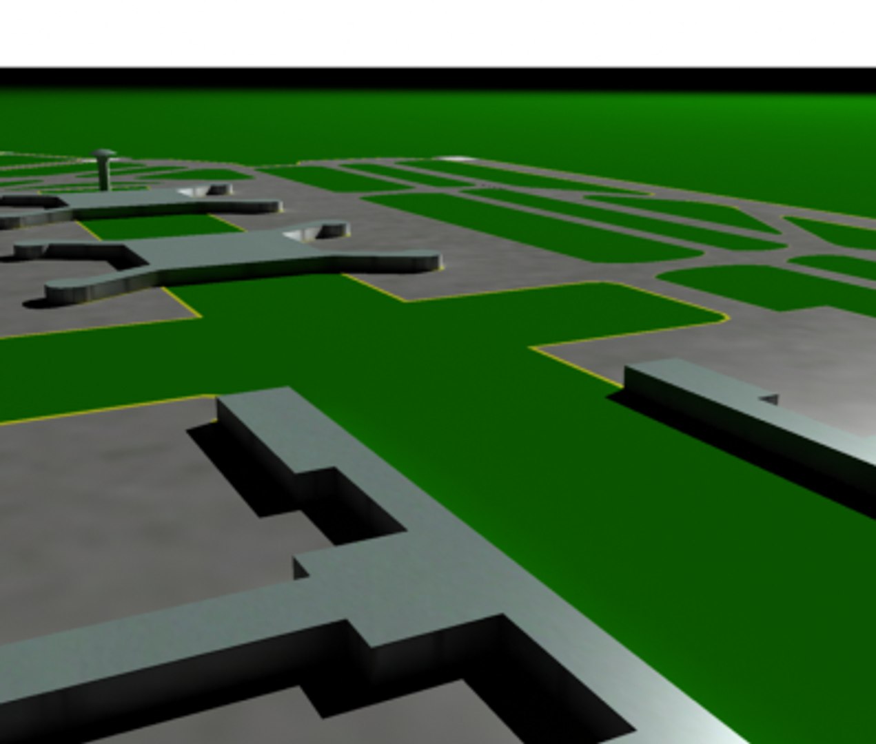 3d Houston Airport Runway Model