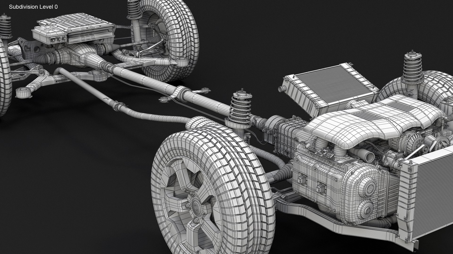 3D MHEV Mild-Hybrid AWD Chassis Model - TurboSquid 2011975