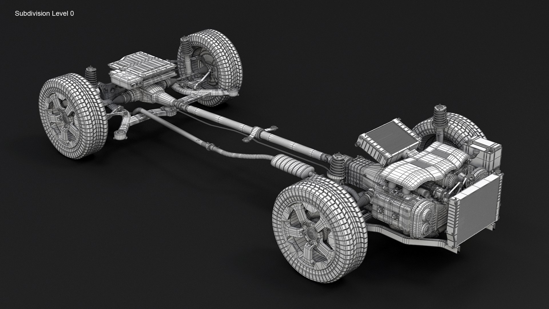 3D MHEV Mild-Hybrid AWD Chassis Model - TurboSquid 2011975