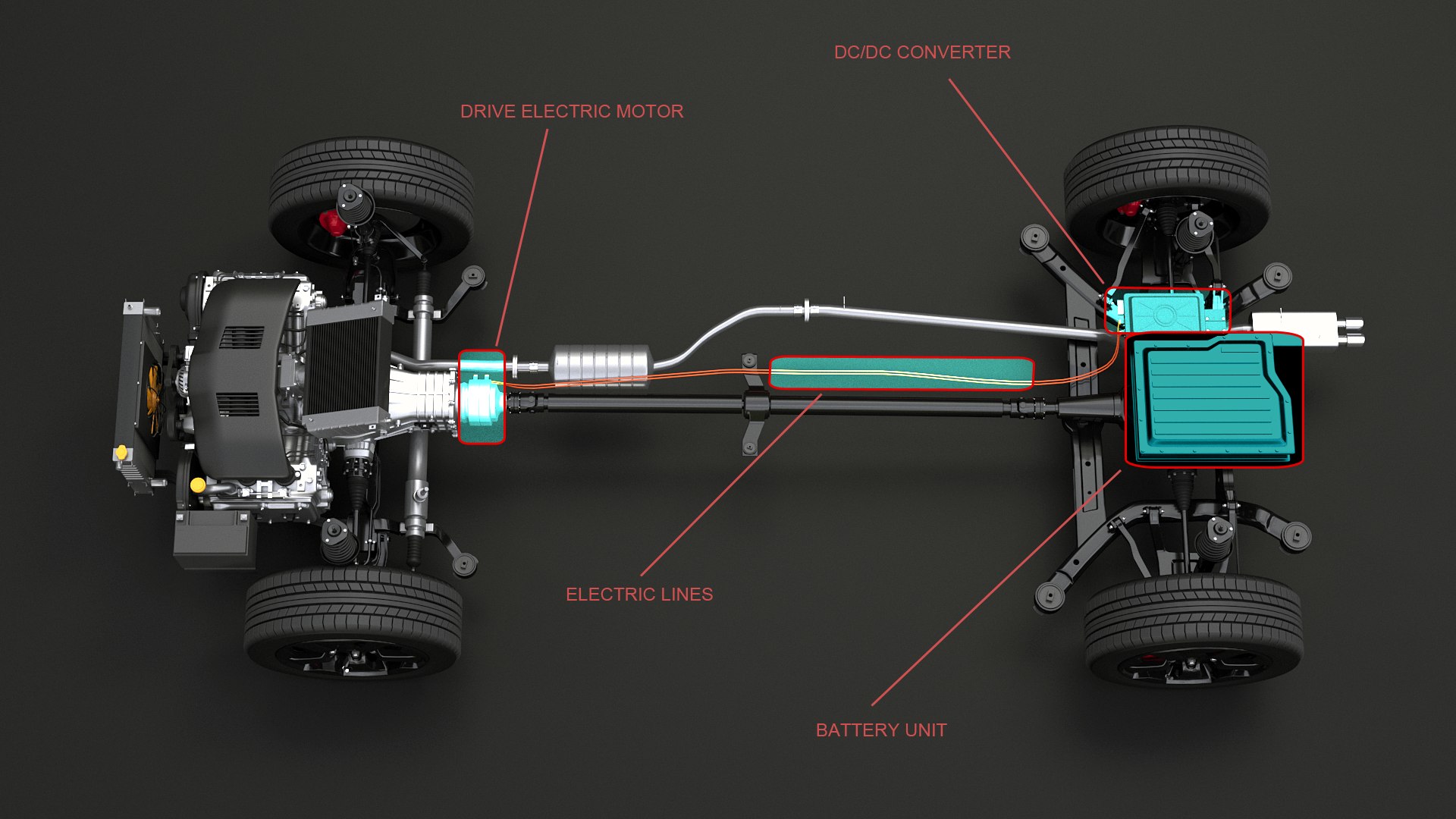 3D MHEV Mild-Hybrid AWD Chassis Model - TurboSquid 2011975