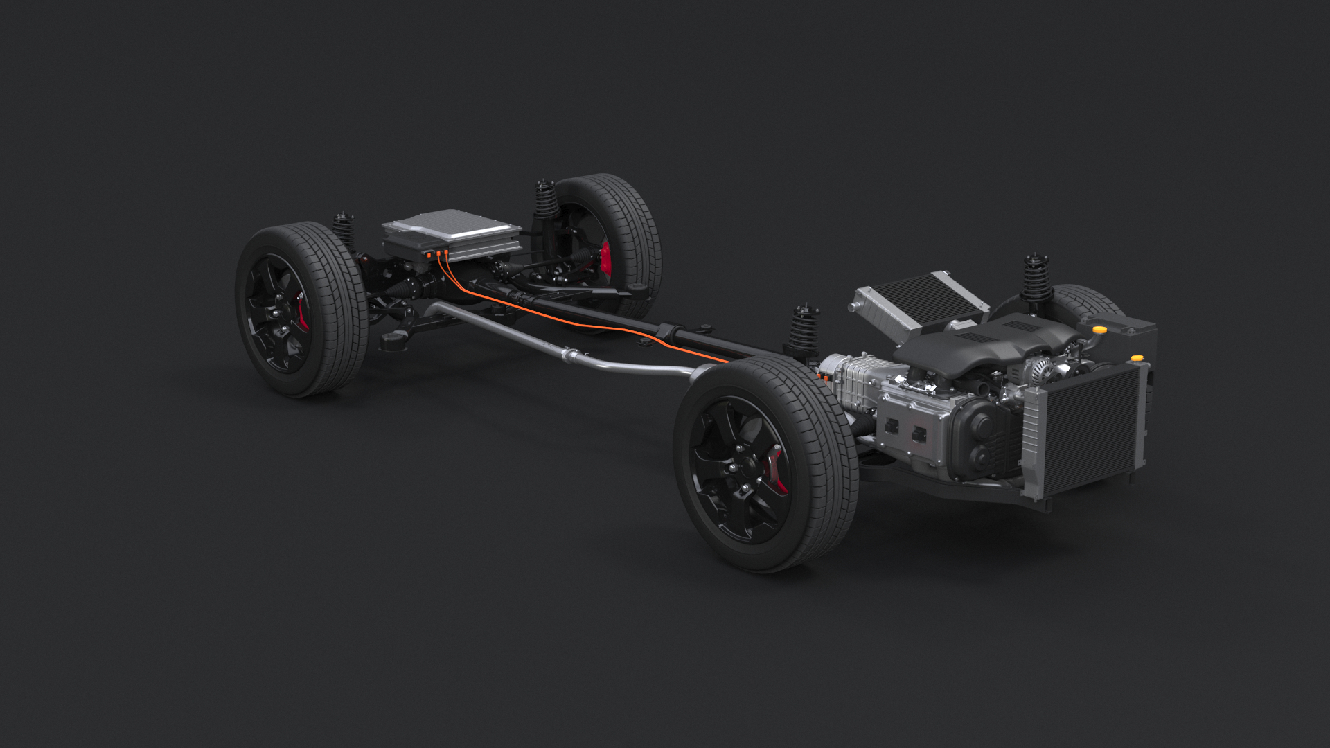 3D MHEV Mild-Hybrid AWD Chassis Model - TurboSquid 2011975
