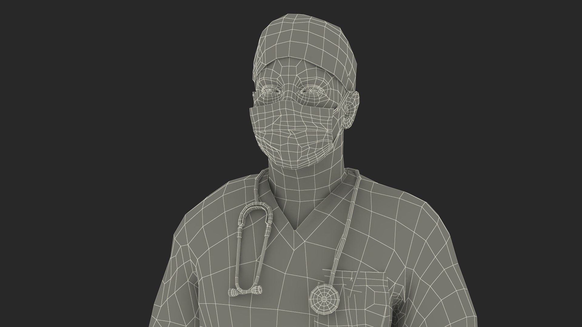 3D Male Surgeon Doctor wearing Mask Stained Blood - TurboSquid 2141548