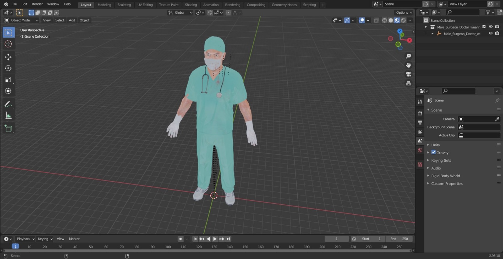 3D Male Surgeon Doctor wearing Mask Stained Blood - TurboSquid 2141548