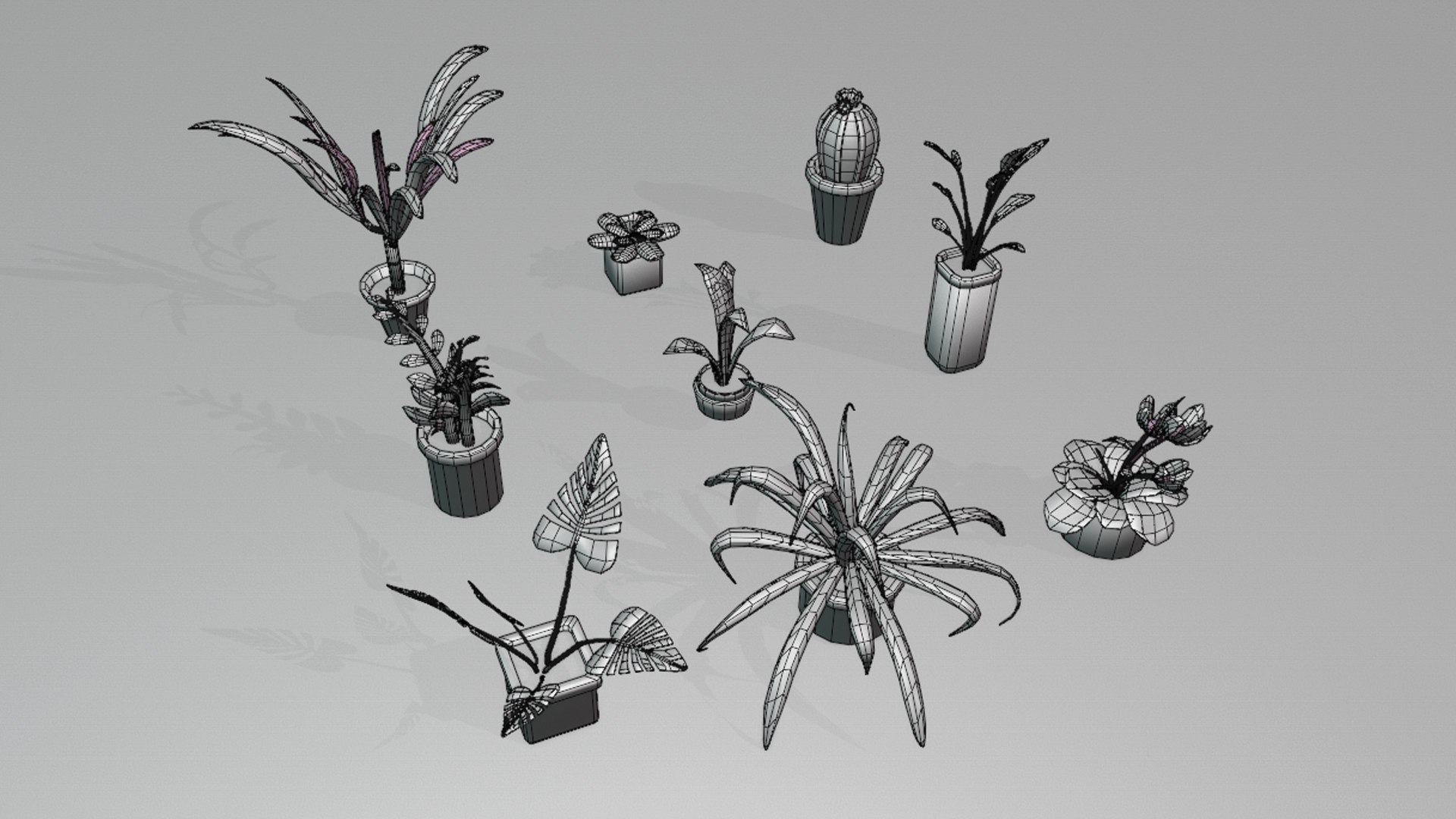 Low Poly Houseplants Pack Model - TurboSquid 2183877
