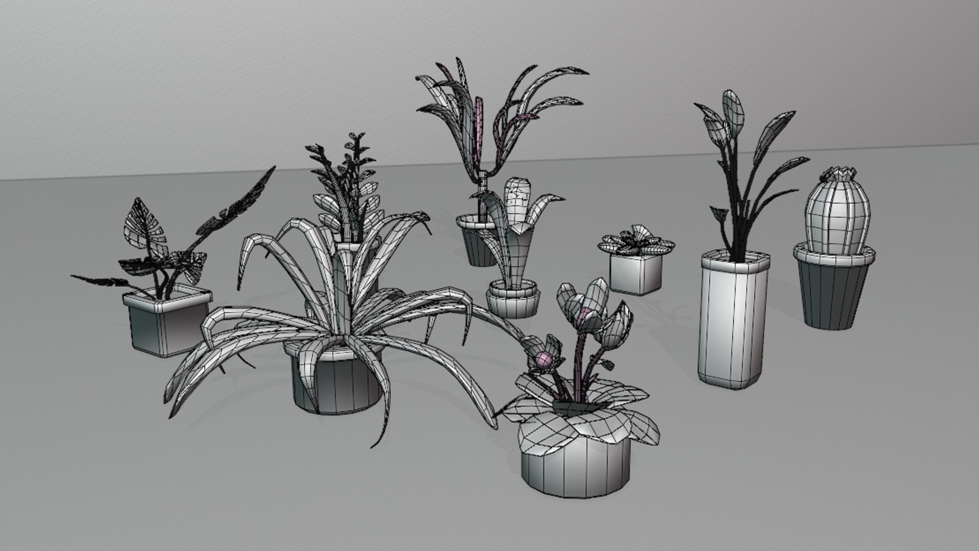 Low Poly Houseplants Pack model - TurboSquid 2183877