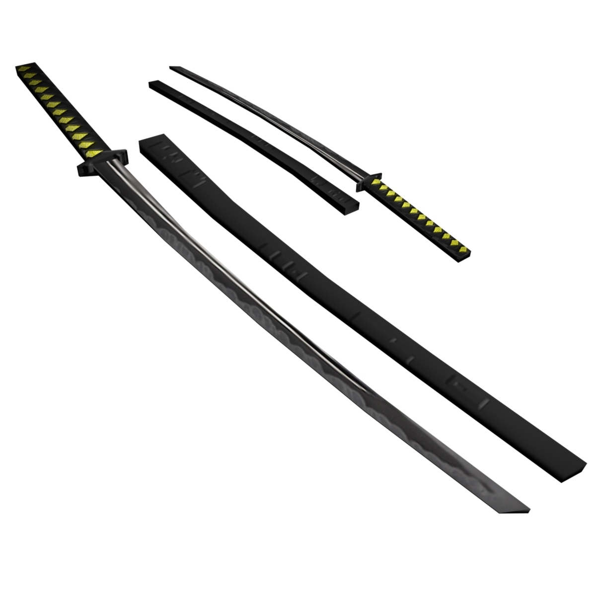 3d ninja katana character