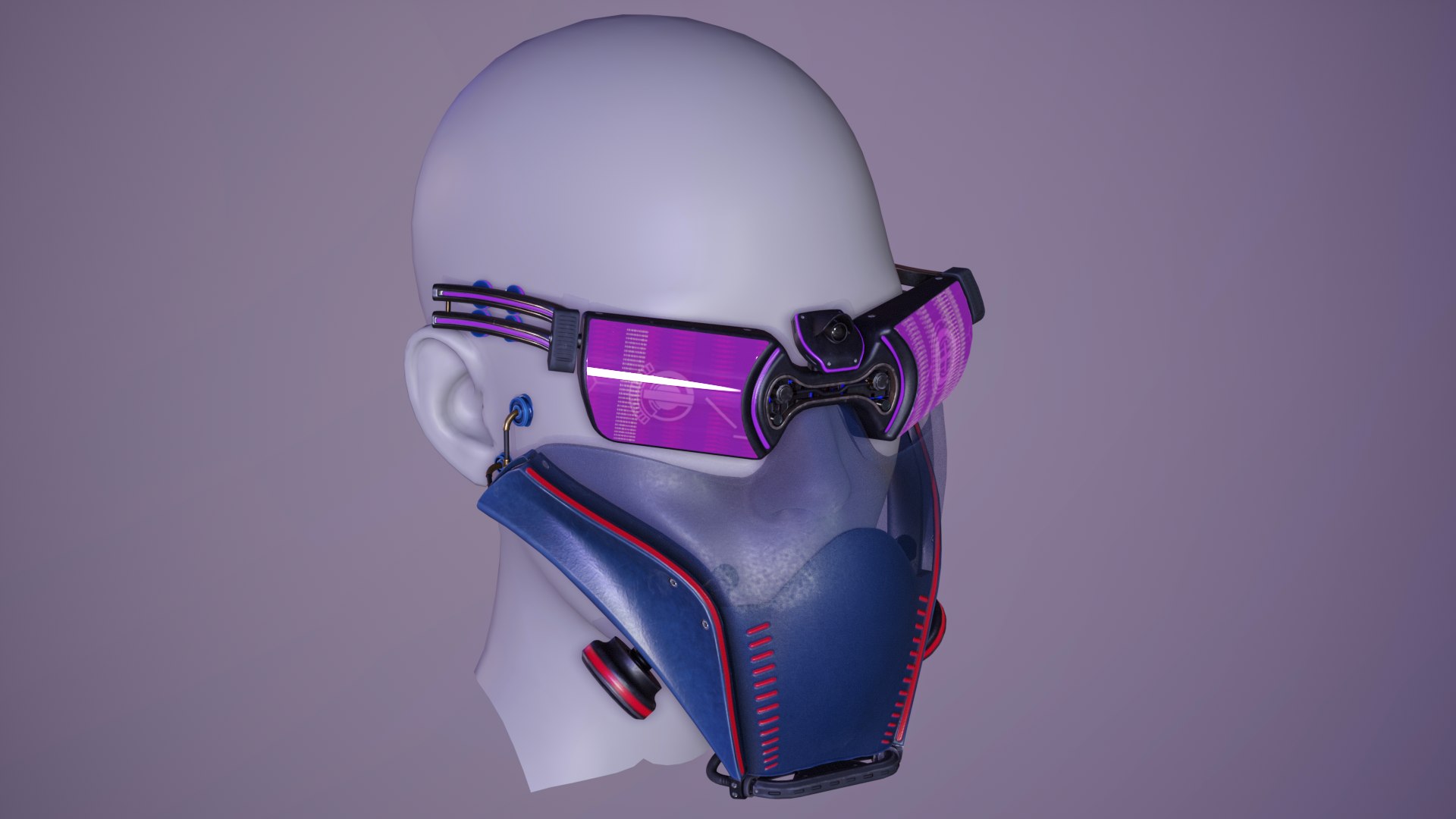 3D Sci Fi Glasses Goggles And Mask 3 - TurboSquid 2298302