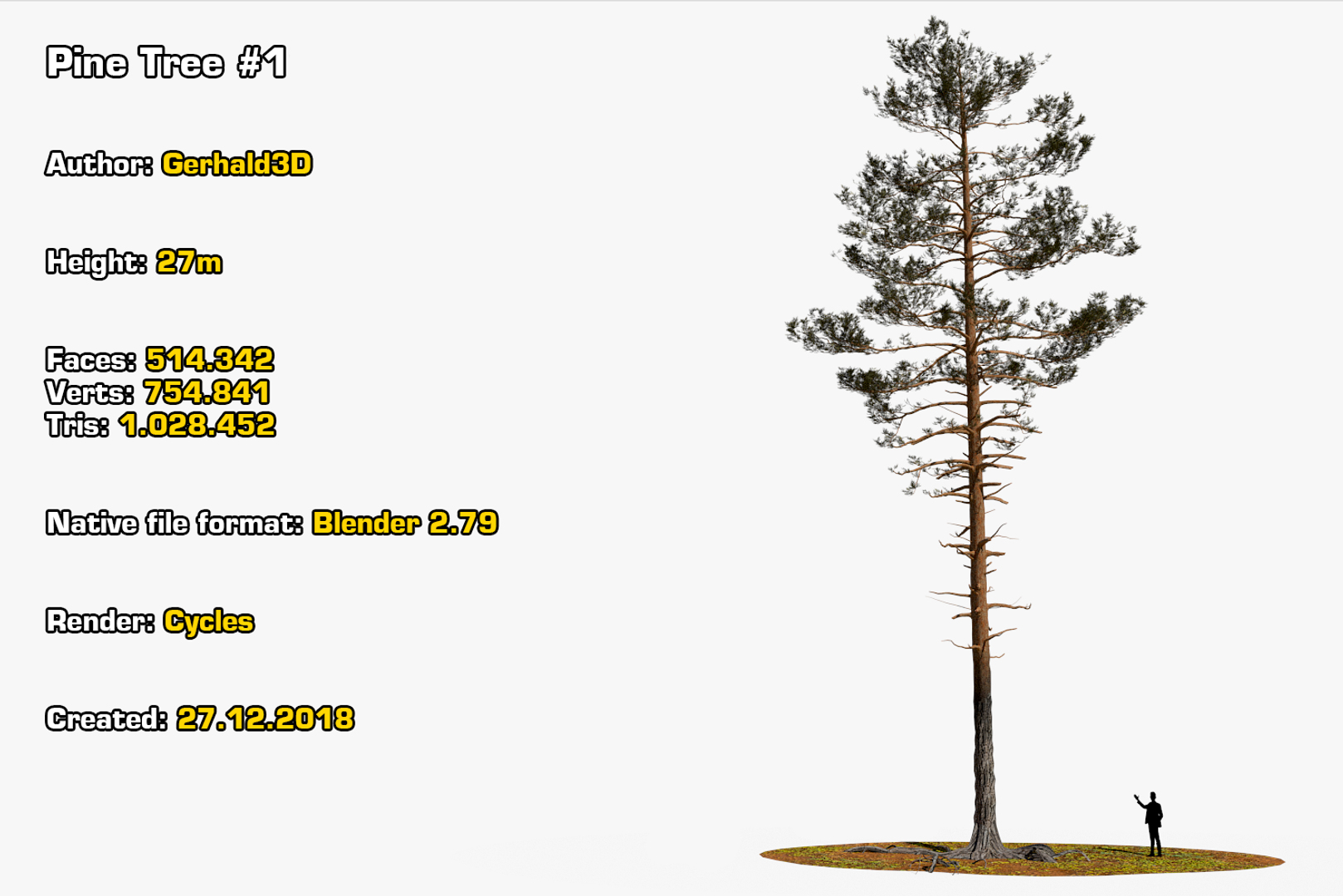 Pine tree packed 3D model - TurboSquid 1362606