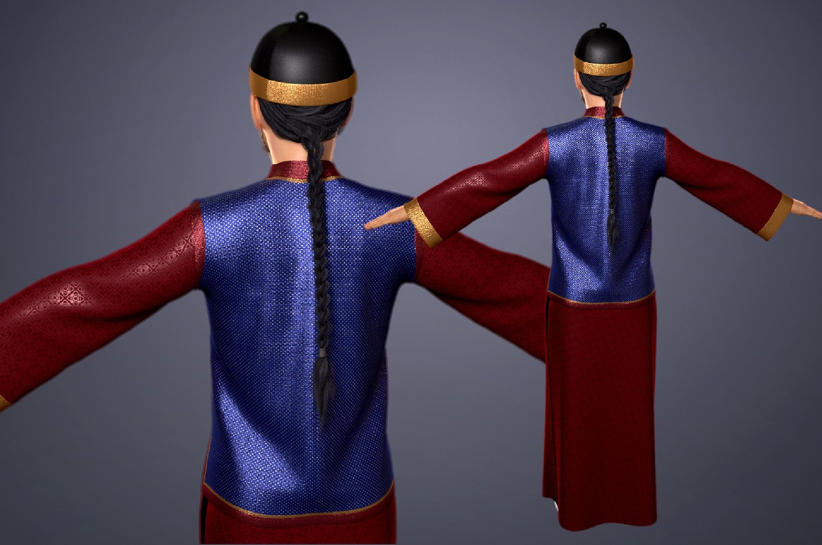 3D Model Chinese Ancient Qing Dynasty Shopkeeper - TurboSquid 2203093