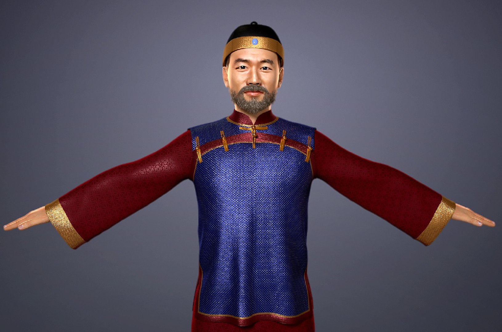3D Model Chinese Ancient Qing Dynasty Shopkeeper - TurboSquid 2203093