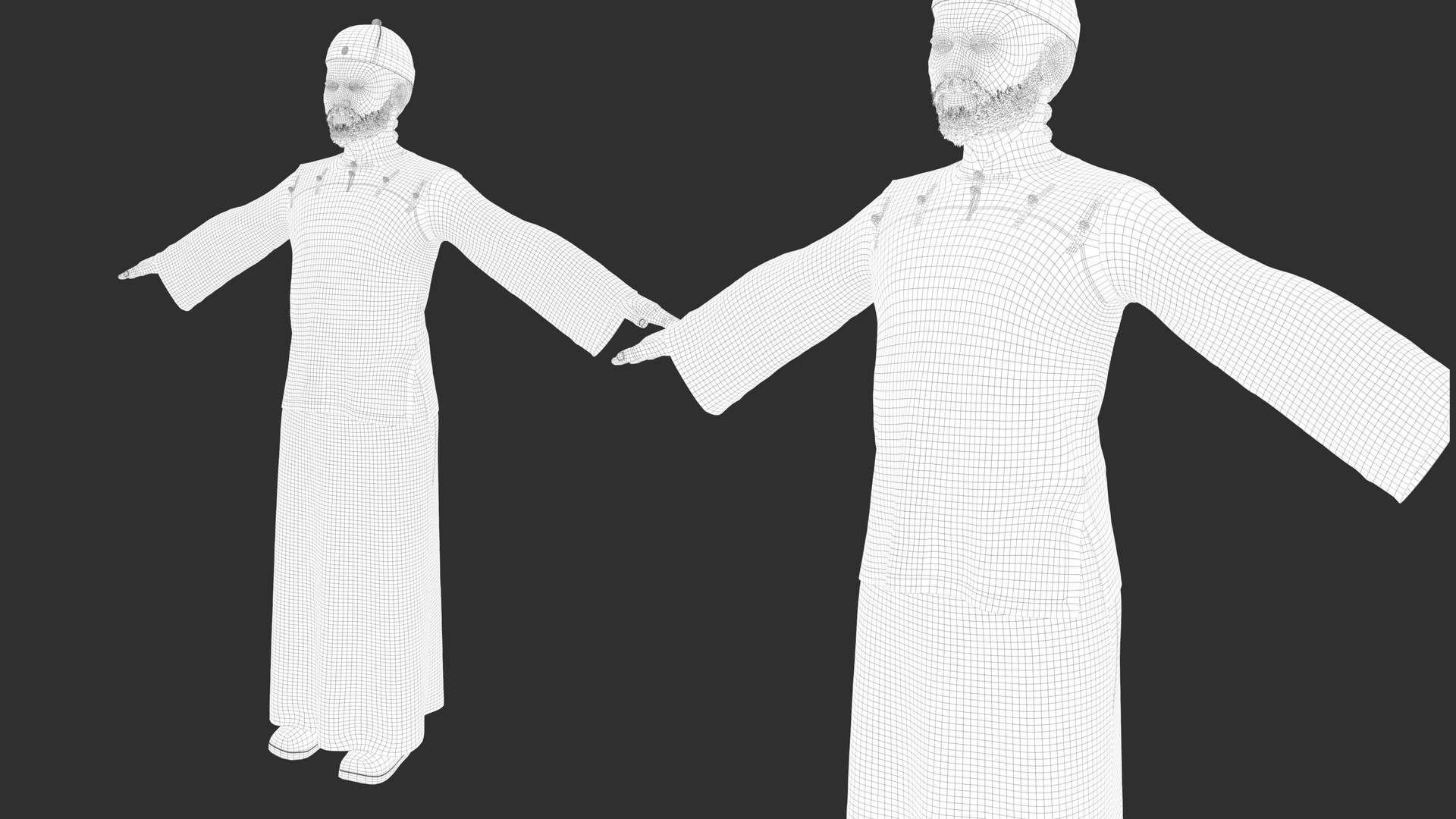 3D Model Chinese Ancient Qing Dynasty Shopkeeper - TurboSquid 2203093