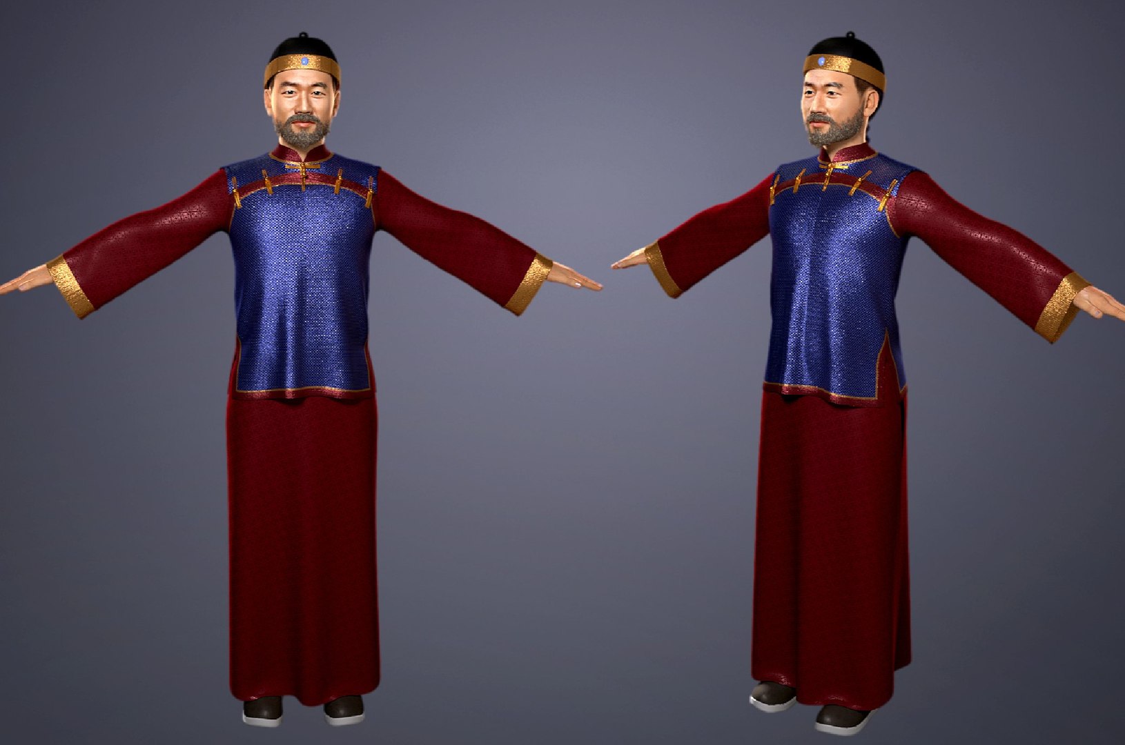 3D Model Chinese Ancient Qing Dynasty Shopkeeper - TurboSquid 2203093