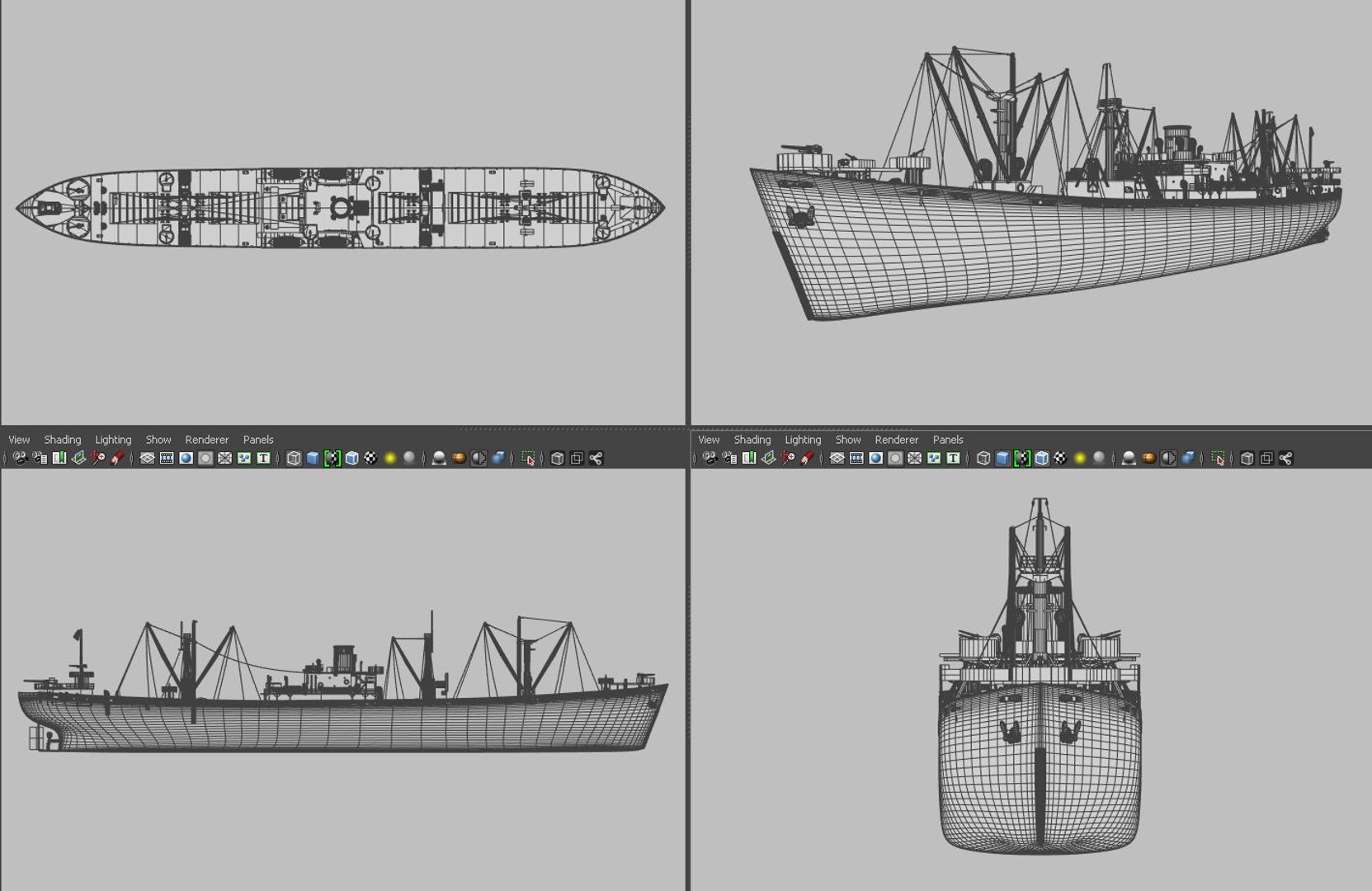 Liberty Ships 3d Model