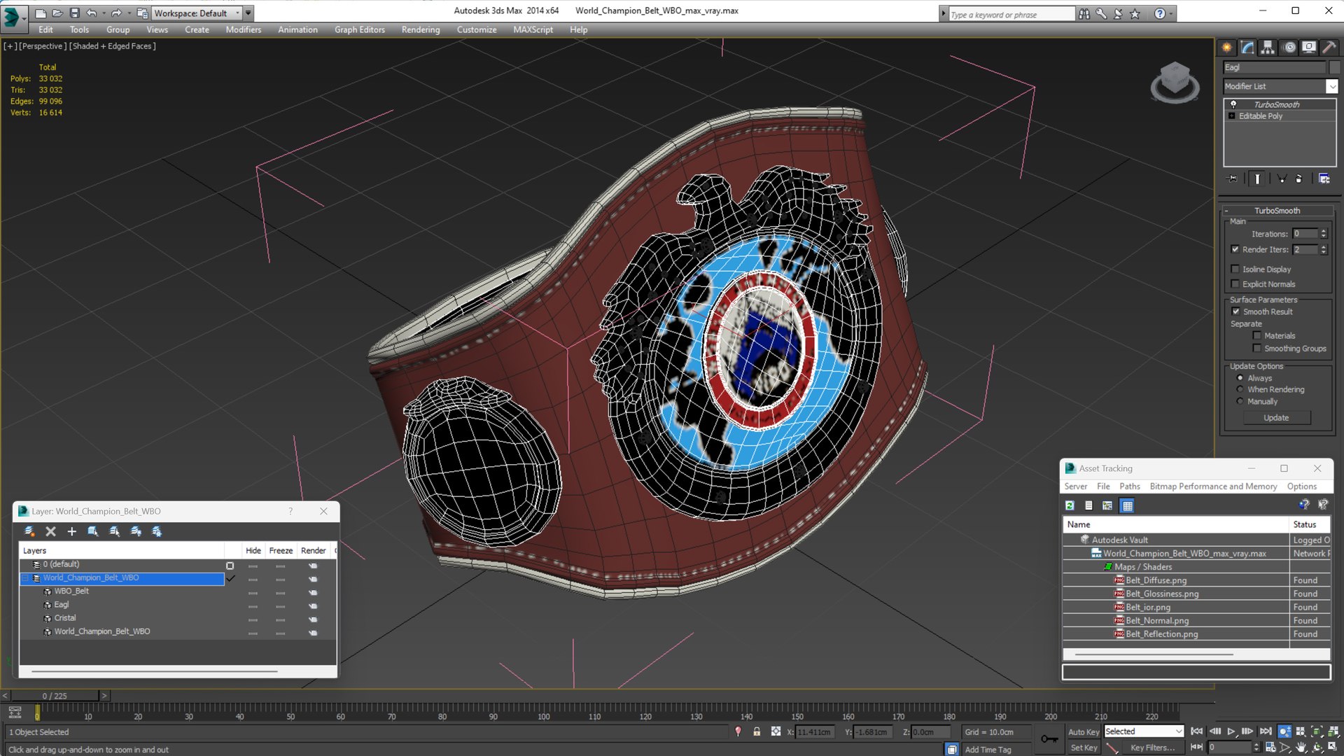 World Champion Belt WBO 3D - TurboSquid 2139453