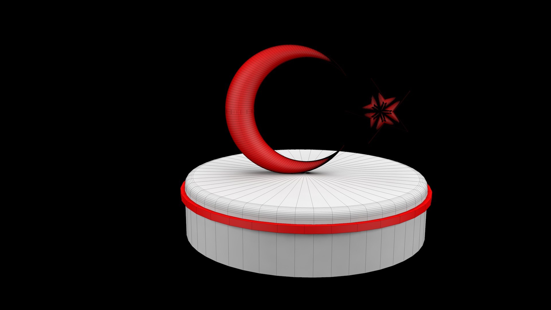 Cylindrical Moon Star 3D Model - TurboSquid 2064969