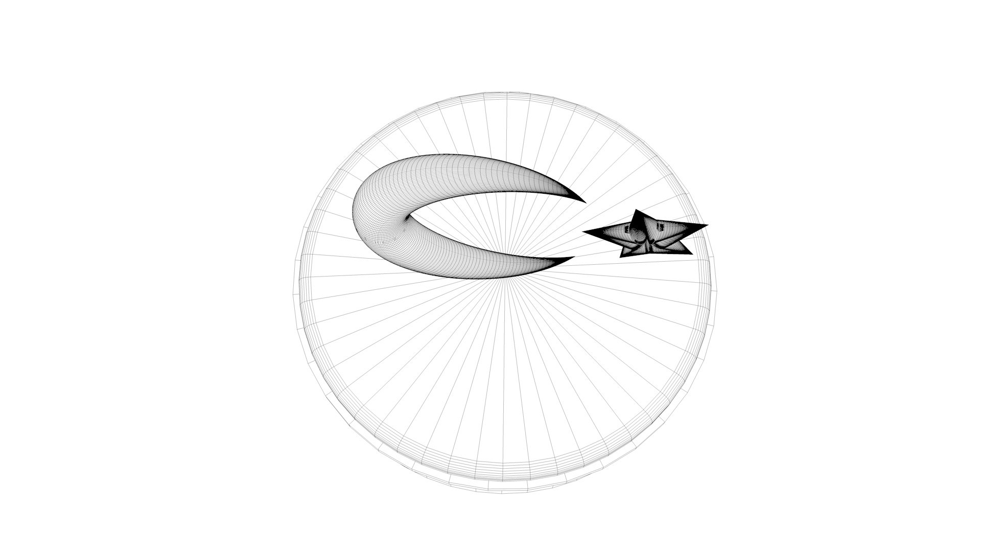 Cylindrical Moon Star 3D Model - TurboSquid 2064969
