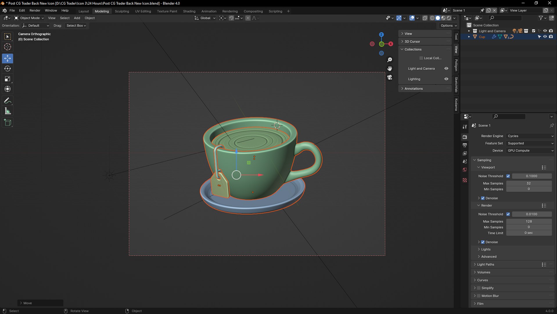 Tea Cup 3D Icon Illustration 3D - TurboSquid 2230183