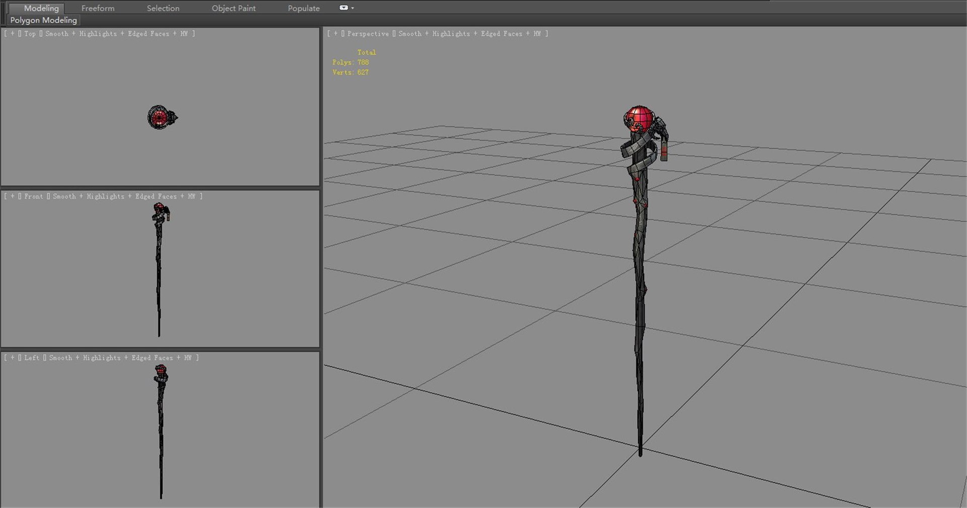 3D Ruby Magic Wand Model - TurboSquid 2275881