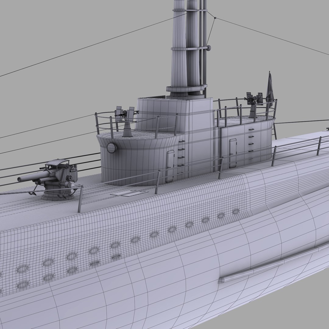 U-boat Uss Spadefish 3d Max