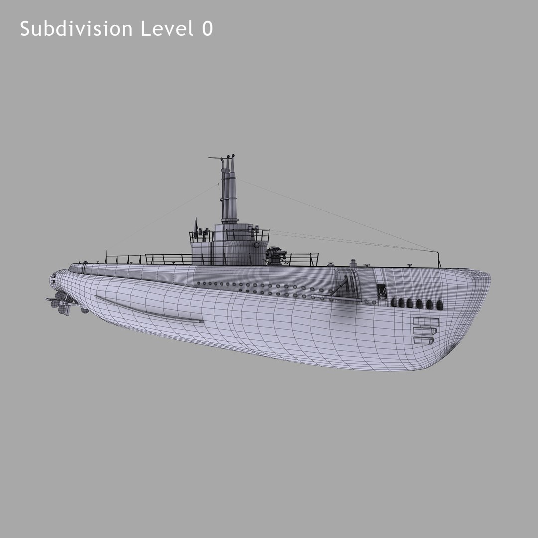 U-boat Uss Spadefish 3d Max