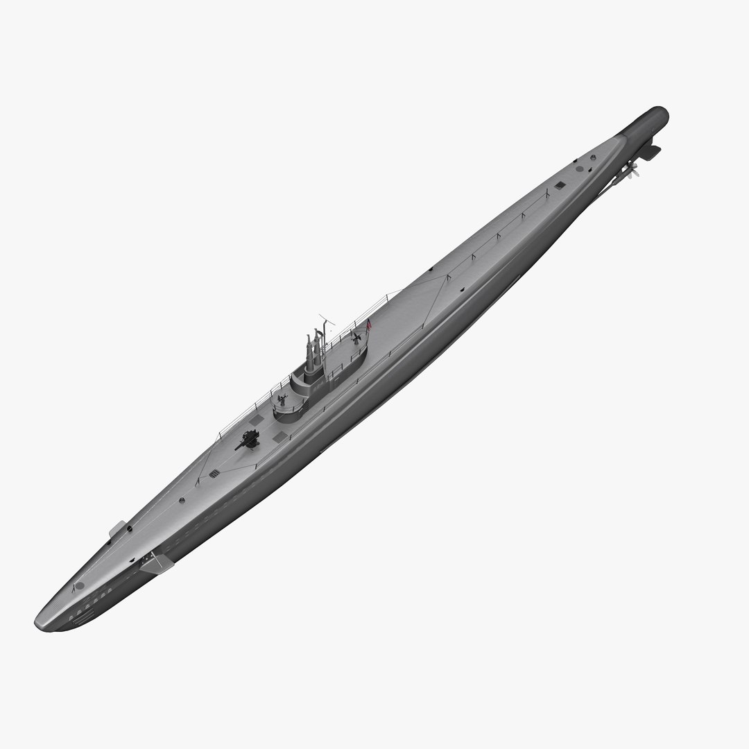 U-boat Uss Spadefish 3d Max