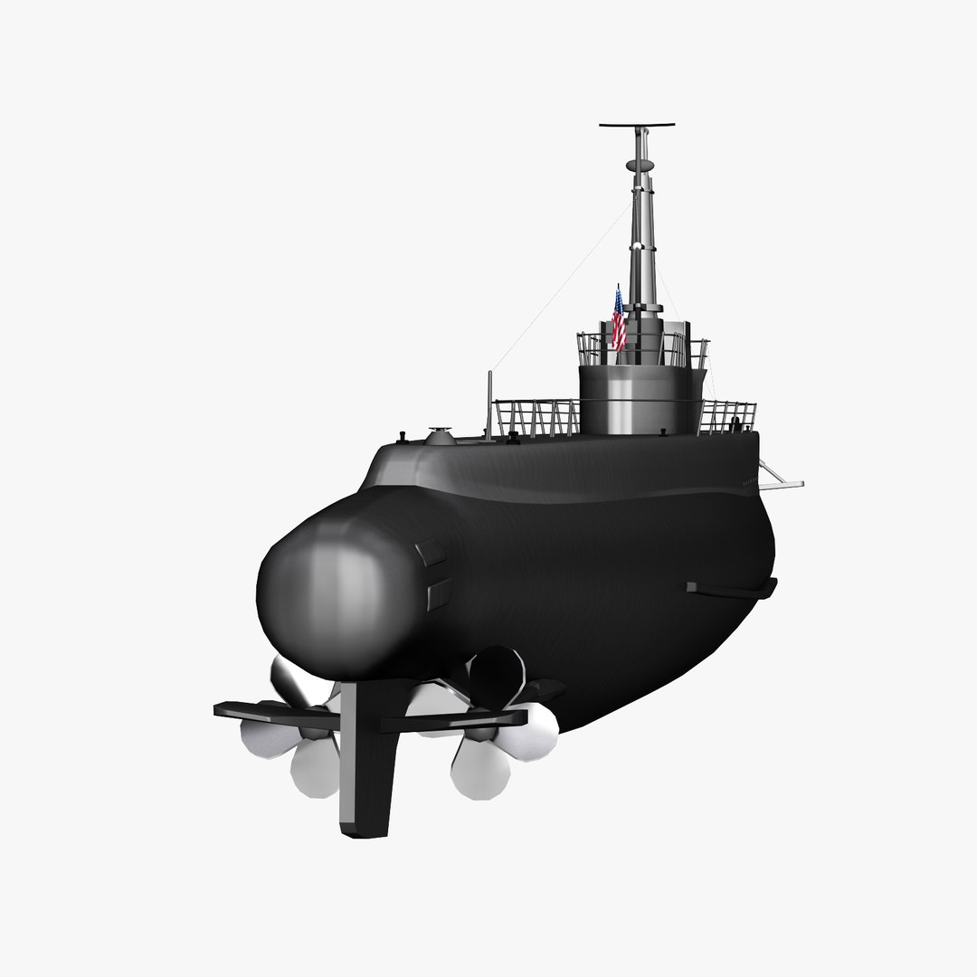 U-boat Uss Spadefish 3d Max