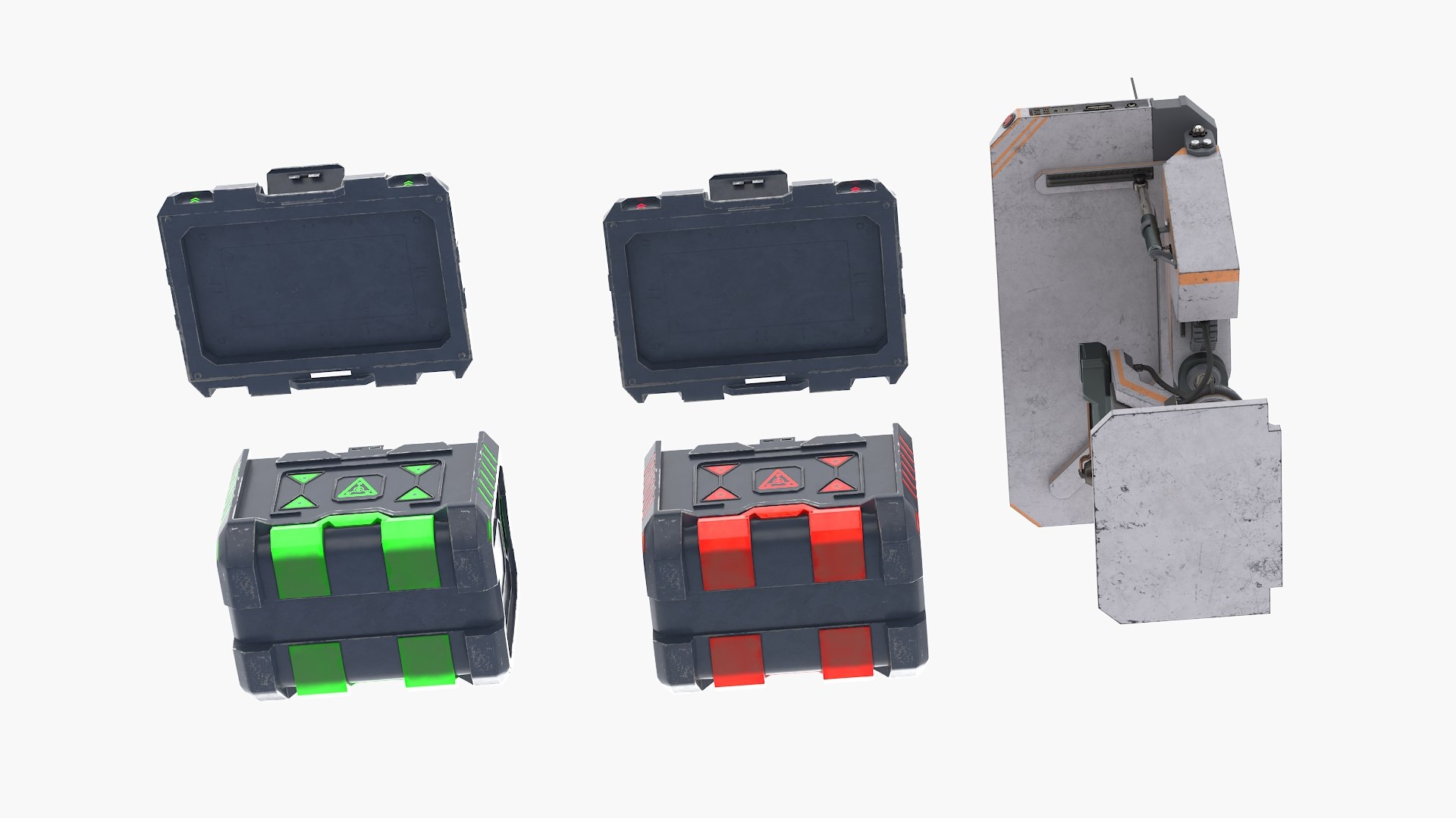 Sci-Fi Command Console And Futuristic Containers 3D Model - TurboSquid ...