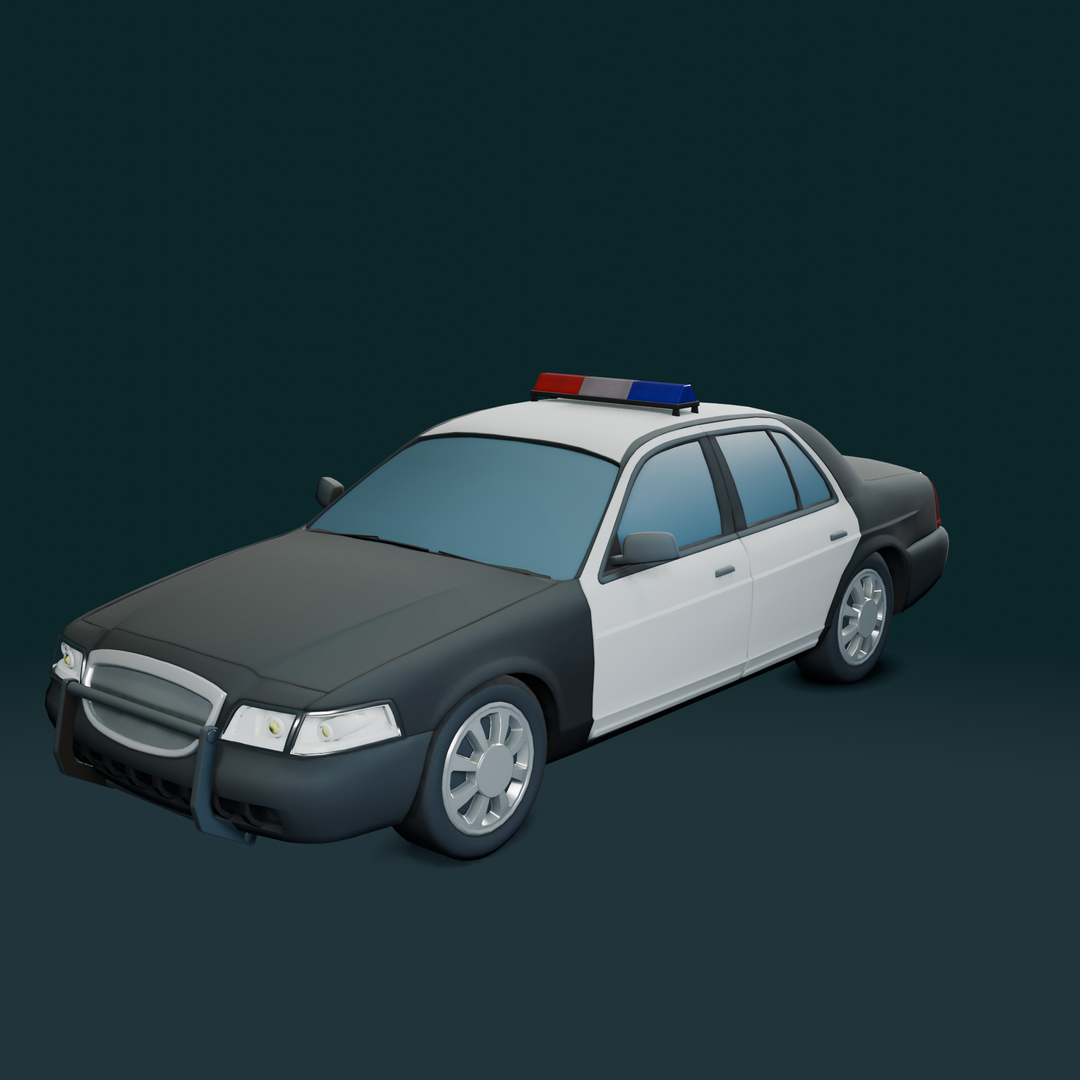 PoliceCar Cartoon 3D Model Stylized 3D - TurboSquid 2325045