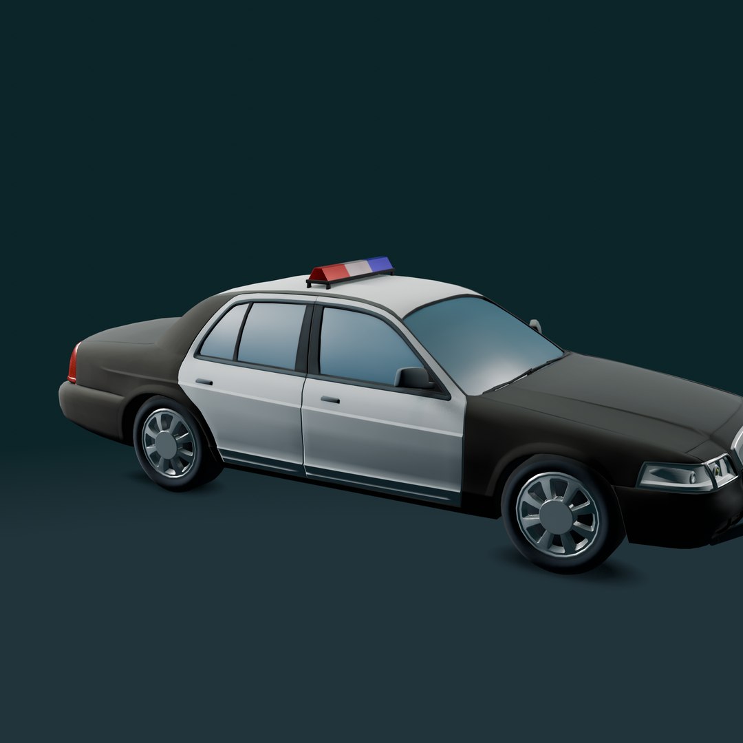 PoliceCar Cartoon 3D Model Stylized 3D - TurboSquid 2325045
