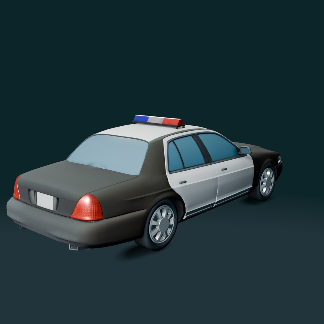 PoliceCar Cartoon 3D Model Stylized 3D - TurboSquid 2325045