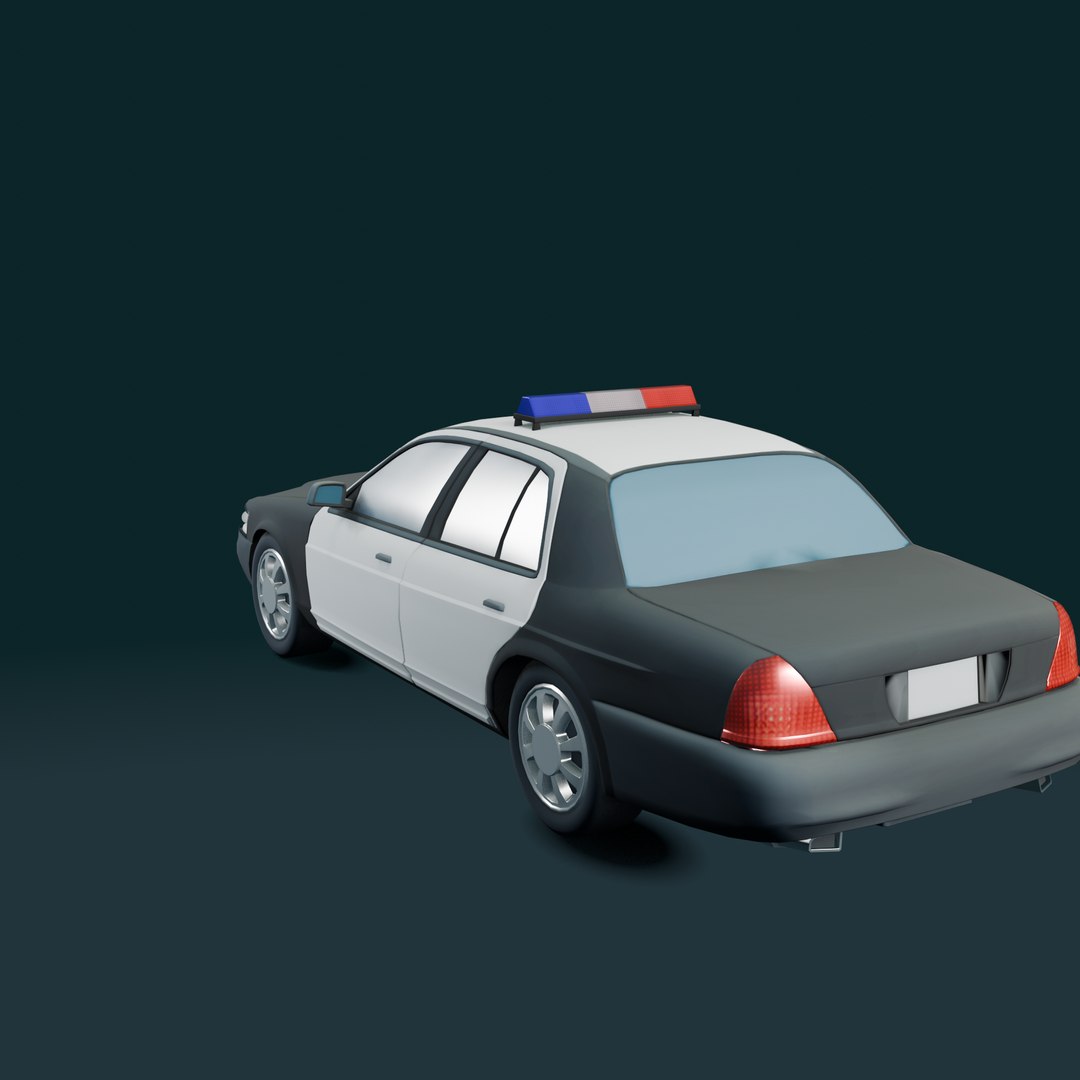 PoliceCar Cartoon 3D Model Stylized 3D - TurboSquid 2325045