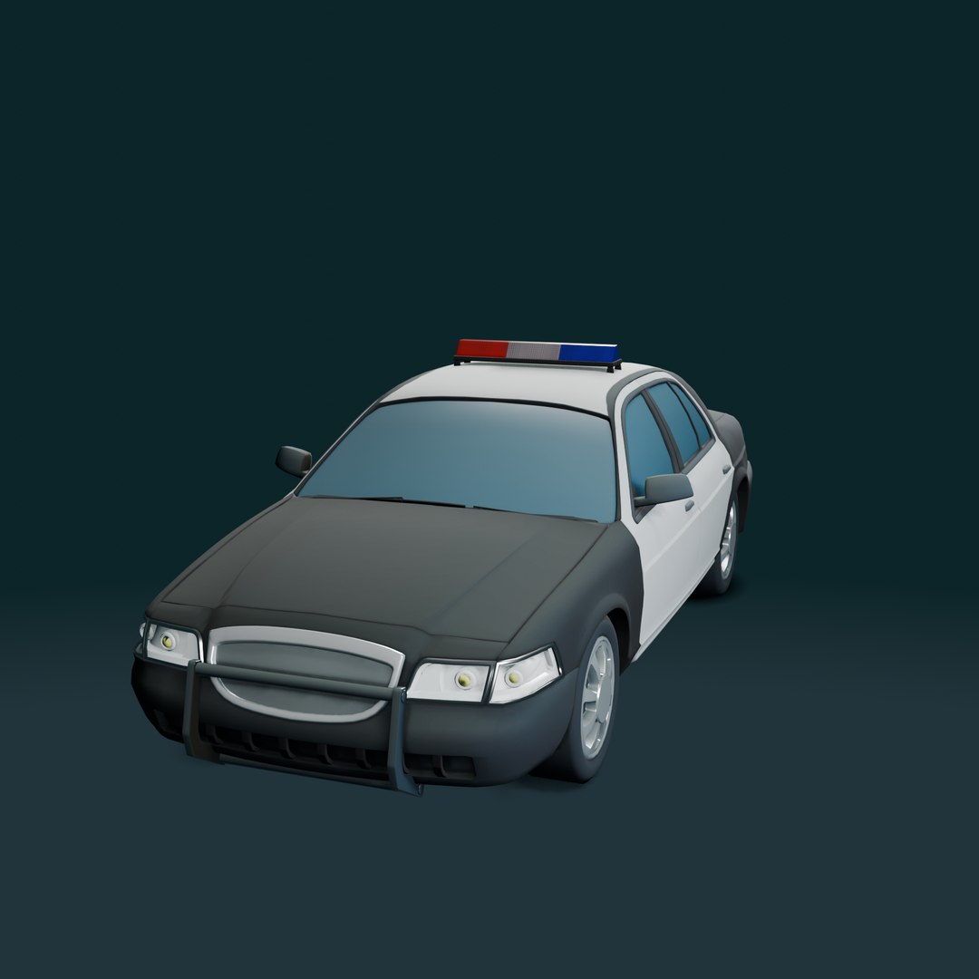 PoliceCar Cartoon 3D Model Stylized 3D - TurboSquid 2325045
