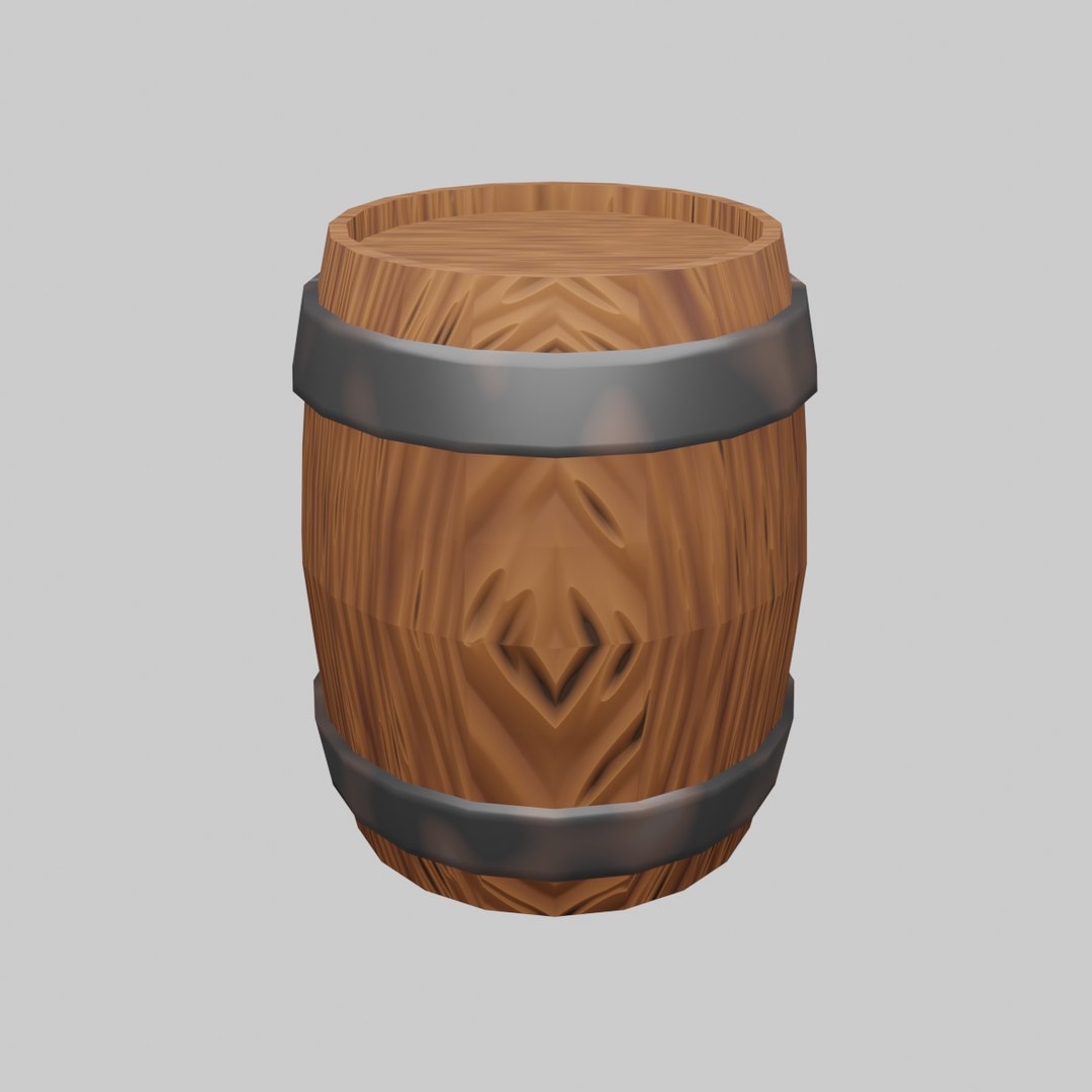 Barrel Low Poly 3D Model - TurboSquid 1979311