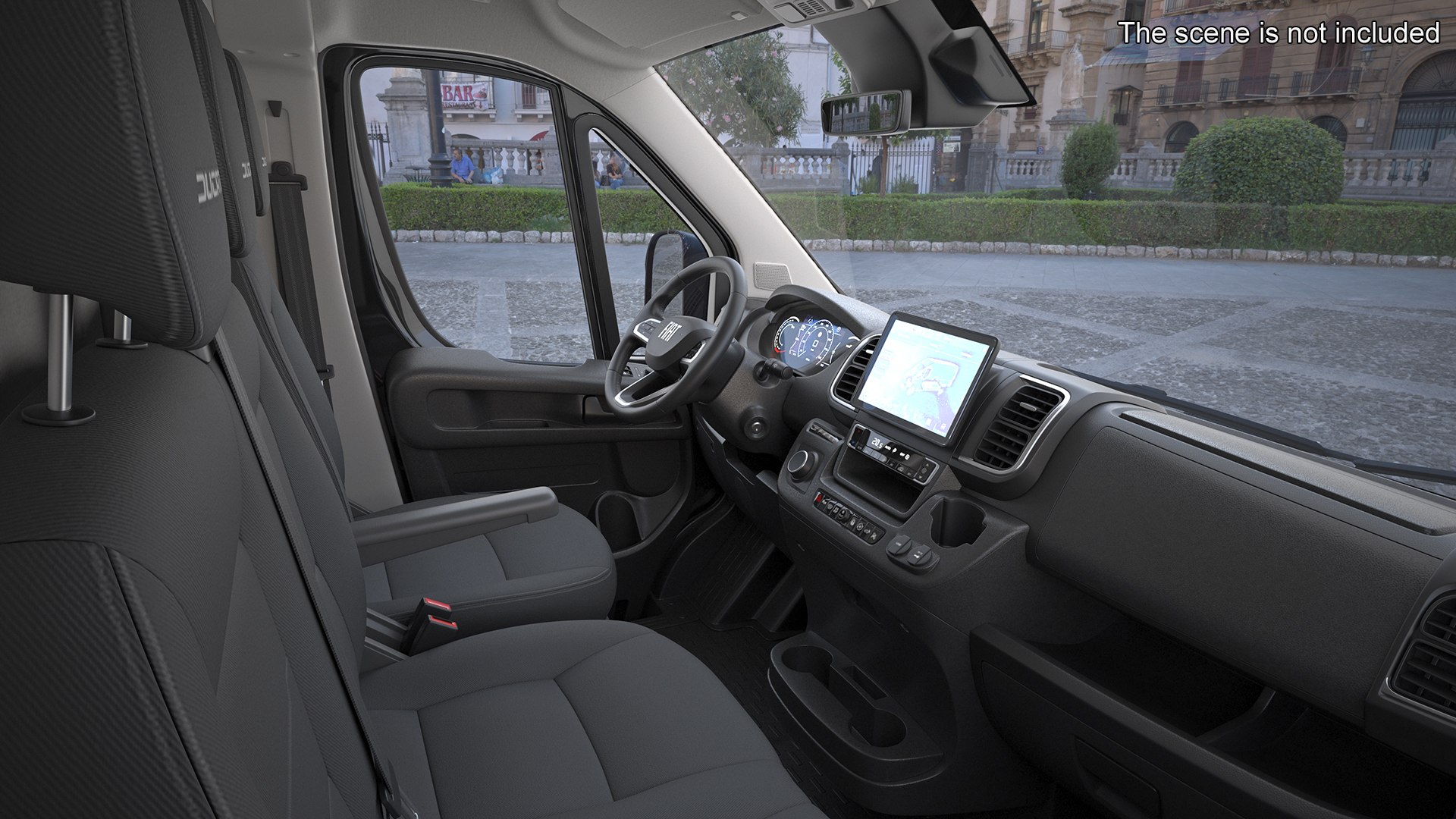 3D Black Fiat Ducato 2025 Medium Van Rigged - TurboSquid 2409303