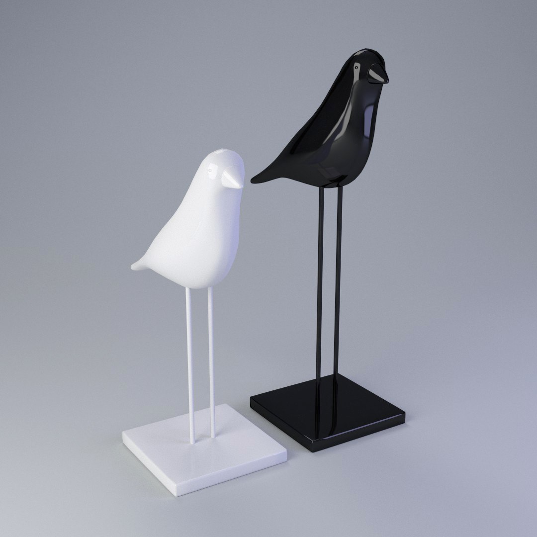 birds figurine 3d model