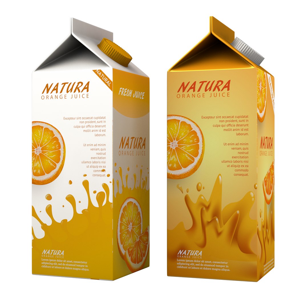 Juice Pack Package 3D Model - TurboSquid 1382970