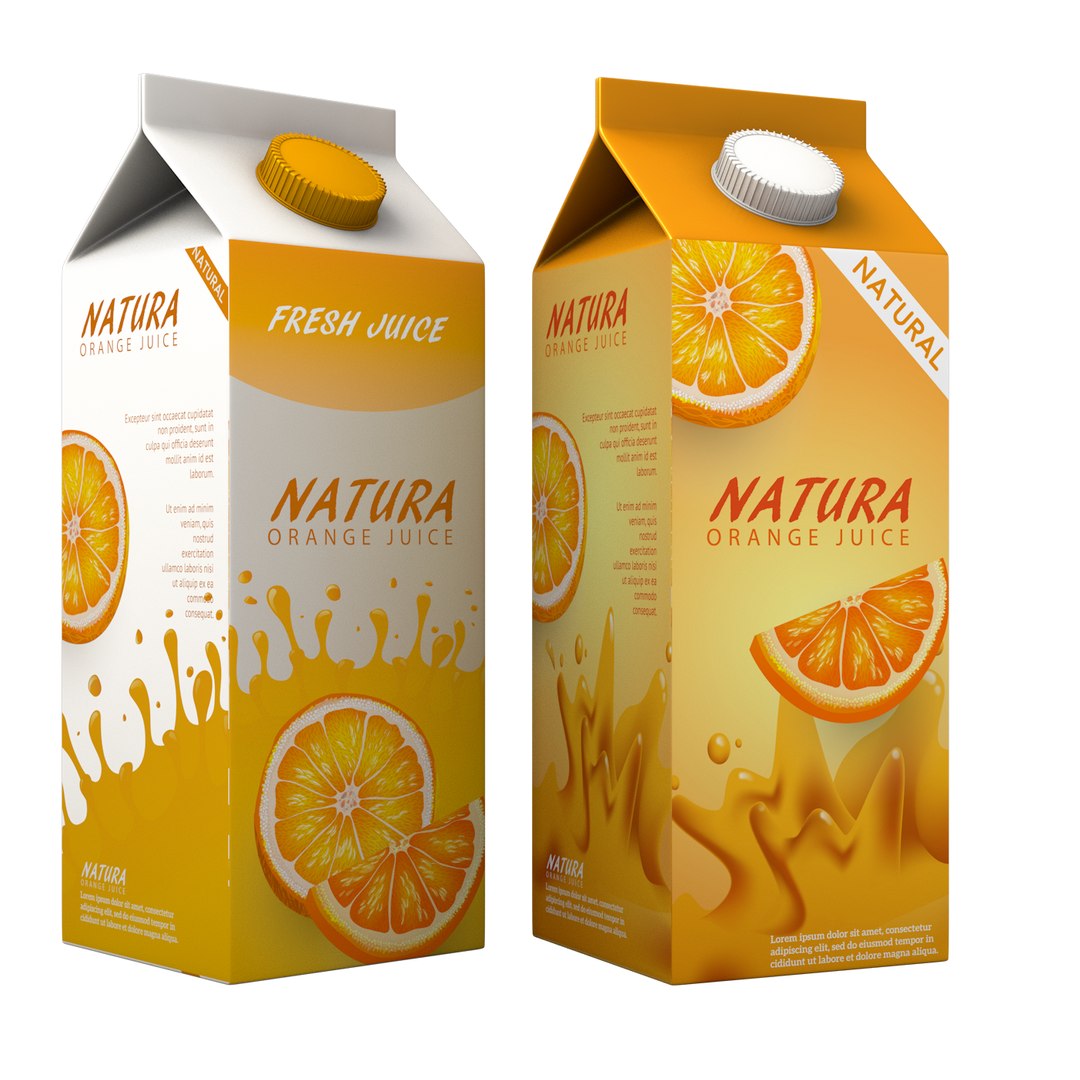 Juice Pack Package 3D Model - TurboSquid 1382970