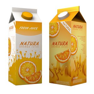 Plastic Juice Carton Small Blank And Generic Label Model - TurboSquid ...